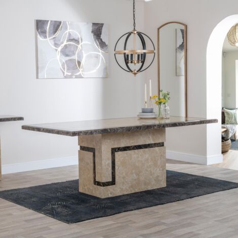 Taranto Cream Marble Dining Table 160
