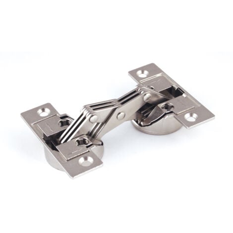 Charnière à double onglet 45- D35 Nickel Gs 135º Épaisseur Desp. Vis