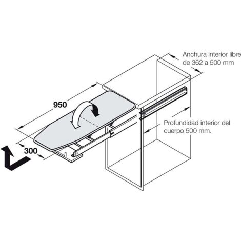 Table à repasser pliante Cajon - Table à repasser pour tiroir pliable ...