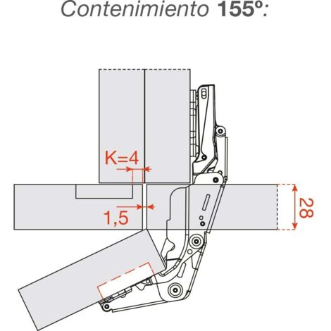Charnière Salice Silentia Plus D- 35 165º Droite (C2AKAE9)