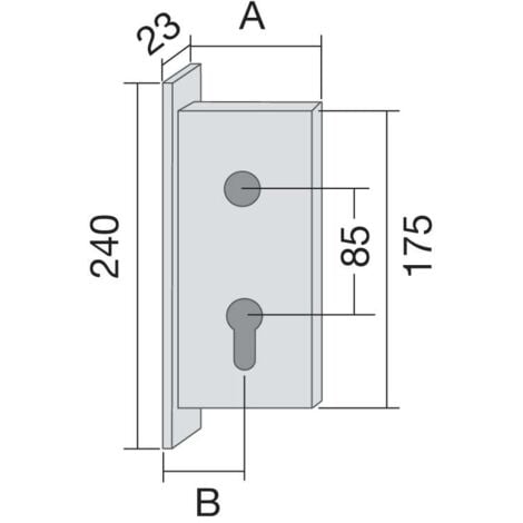 Mcm Lock R.1601-2-50 Hl Gâche Et Clé Sans Cylindre P.Rdo.