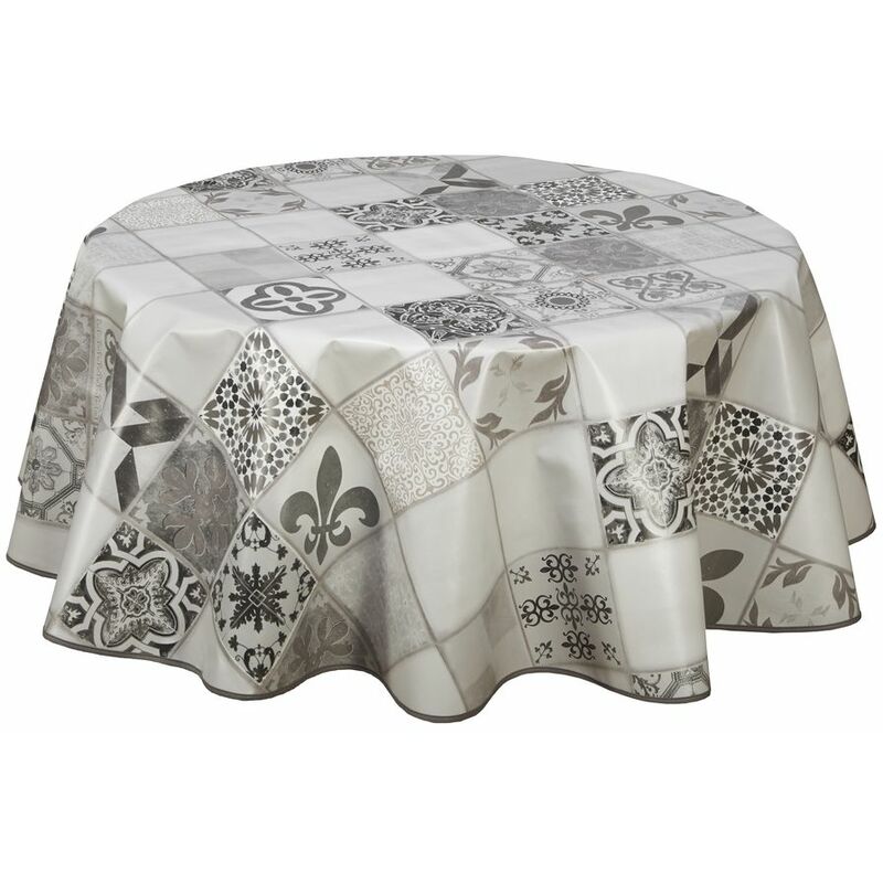 Nappe ronde en toile cirée design Karodéko