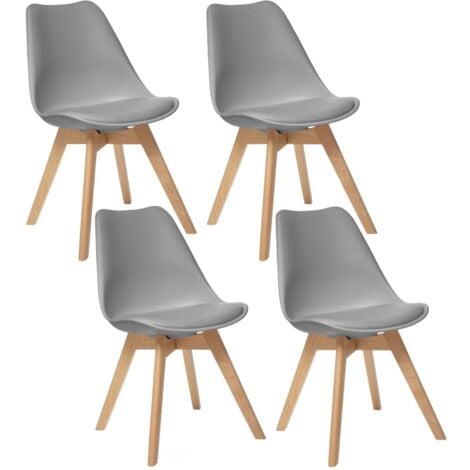 Lot de 4 Chaises design scandinave Baya