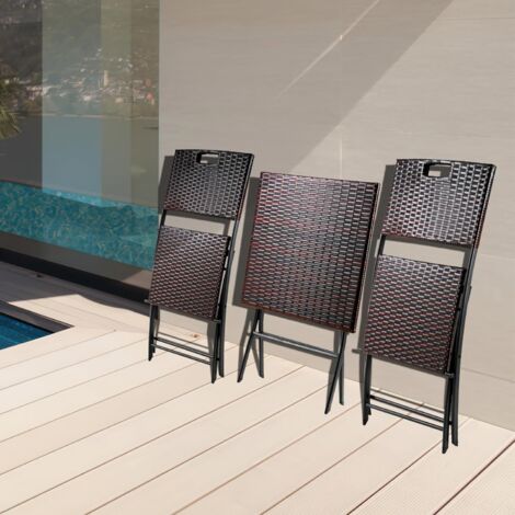 LIFERUN Ensemble de Meubles de Balcon, Salon de Jardin Pliable ...