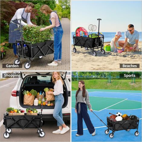 Chariot de jardin Chariot Enfant Chariot de transport Pliable Chariot ...