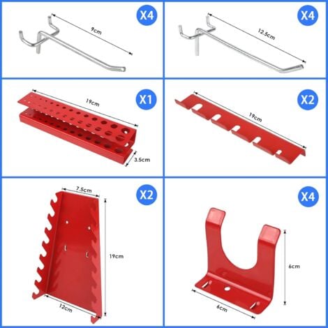 LIFERUN Porte Outils Mural 120 x 60 x 2 cm, Panneau Rangement Outils ...