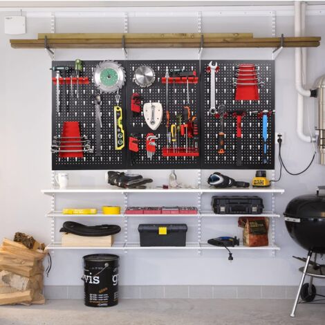 LIFERUN Porte Outils Mural 120 x 60 x 2 cm, Panneau Rangement Outils ...