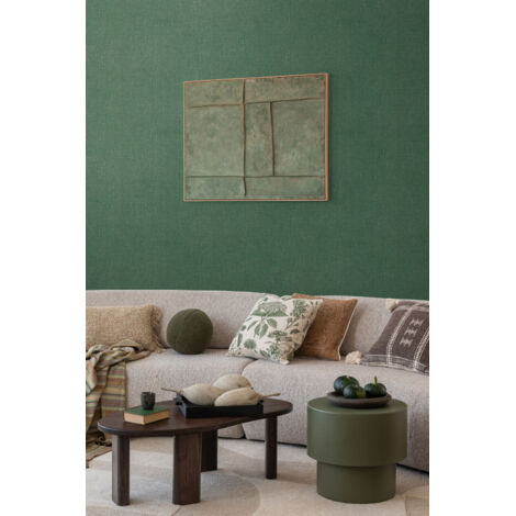 Papier peint intissé vert uni pour décoration salon moderne 10m ...