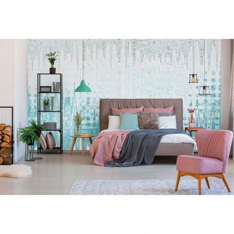 Papier peint panoramique bleu et blanc pour bureau Tapisserie ...