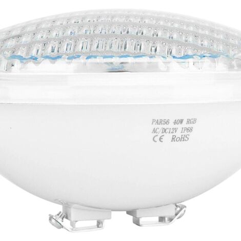 RGBW 40W Mehrfarbige LED PAR56 Poolleuchte, IP68 Wasserdichte Lampe, Tauchbare Poolbeleuchtung ...