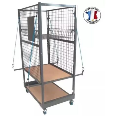 Chariot de rangement pièces de carrosserie modulable