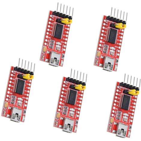 Module Adaptateur Série FT232RL FTDI USB 3.3V 5.5V vers TTL - 5 Pièces