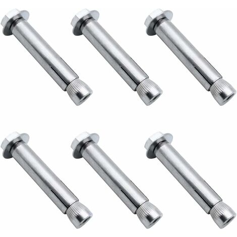 6 Pièces Boulons de Vis D'expansion M8 x 60 mm 304 Acier Inoxydable Externe Hexagonal Écrou ...