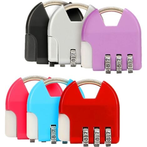 3 Digit Combination Padlock Combination Padlock Fit Numeric Combination ...