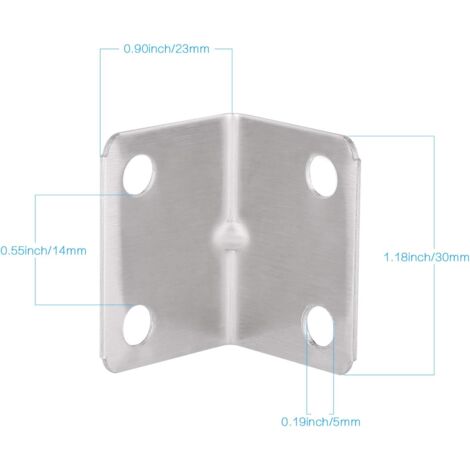 100Pcs Stainless Steel Corner Bracket, Heavy Duty 90 Degree Bracket ...