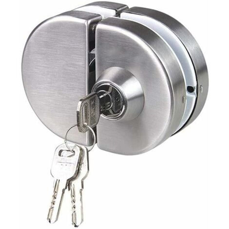 Double glass door lock 304 stainless steel, both sides open frameless ...