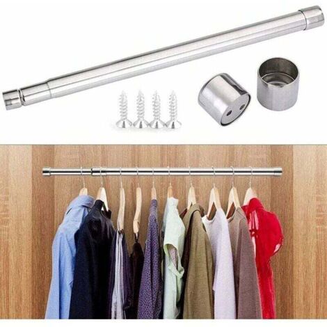 ZVD Tringle à vêtements rétractable 57-100cm, tringle de placard ...