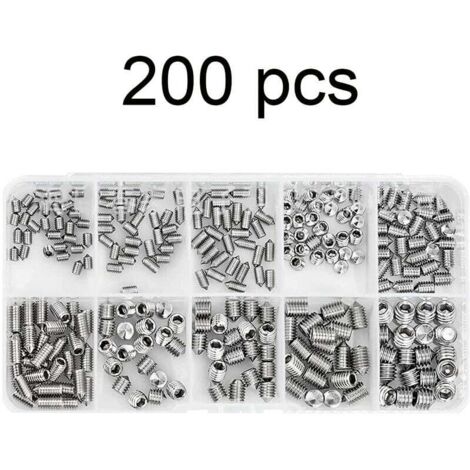 ZVD-200 Pièces Vis Sans Tête Vis Sans Tête Hexagonale M3 M4 M5 M6 M8 ...