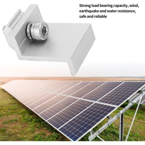 10Pcs PV Solar Panel End Clamp Solar Panel Mounting Z Bracket Clamp ...