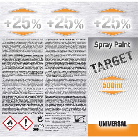 BOMBOLETTA RAL 9005 NERO PROFONDO OPACO 0,5L- KEMIPOL- TARGET ( 304071 )