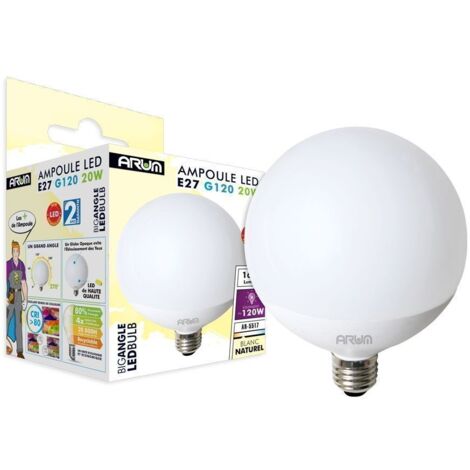 Ampoule LED 18W Eq 120W G120 E27 Globe Température de Couleur: Blanc ...