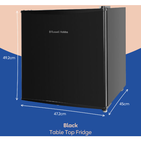 Russell Hobbs Mini Fridge 43L Table Top Black RHTTLF1B