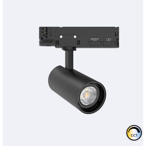 Faretto LED Fasano Nero 20W Regolabile CCT Selezionabile per Binario ...