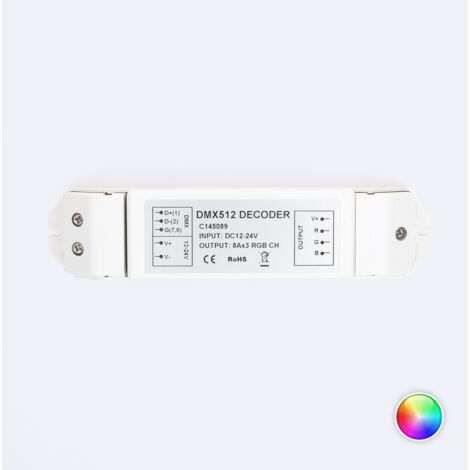 Controller RGB Decoder DMX512 3 Canali RGB