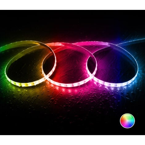 Bobina 5m Striscia LED 24V RGBW SMD 60LED/m 12W/m Larga 12mm IP65 ...
