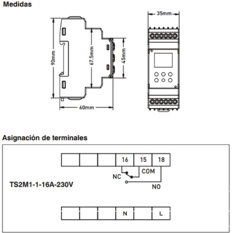 Timer Digitale Settimanale MAGXE TS2M1-1-16A 16 A