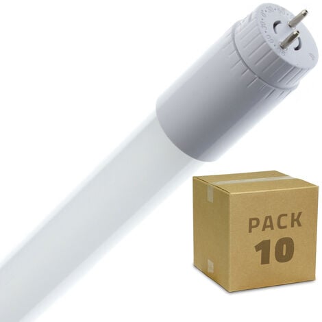Pack Tubo LED T8 Vetro 150 cm Connessione Unilaterale 22W 110lm/W (10 Un.) No Flicker Bianco ...