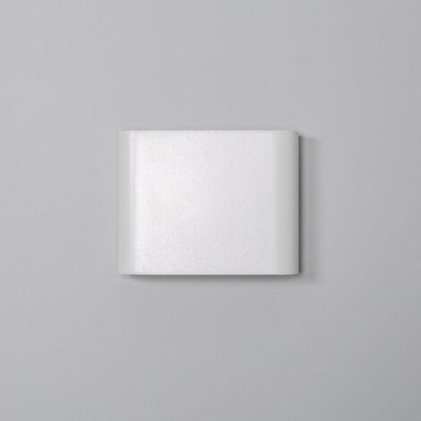 Applique Parete per Esterno LED 6W Doppia Luce Quadrato Bianco Zeus ...