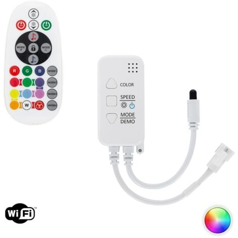 Controller Regolatore Wi-Fi Striscia LED RGBIC Digitale SPI 12-24V DC ...