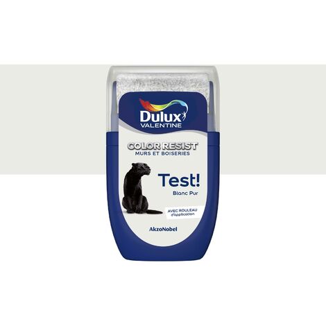 Testeur couleur Blanc Pur 30 mL - Peinture Color Resist - Dulux Valentine