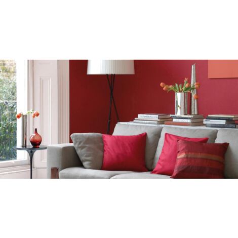 Peinture mat Dulux Valentine Crème de Couleur Rouge Madras en 0,5 L ...