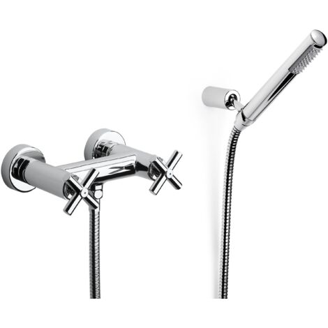 Roca Loft - Ensemble de douche avec mitigeur, 1 jet, chrome A5A2043C00