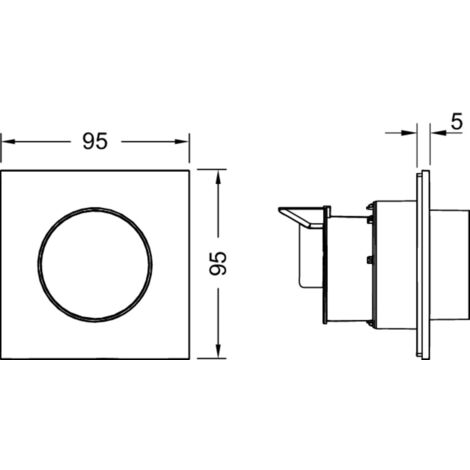 Tece TECEflushpoint - Télécommande de chasse d’eau, blanc 9240984