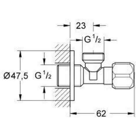 Grohe Universal - Soupape d’angle universelle, paquet de 10 pièces ...