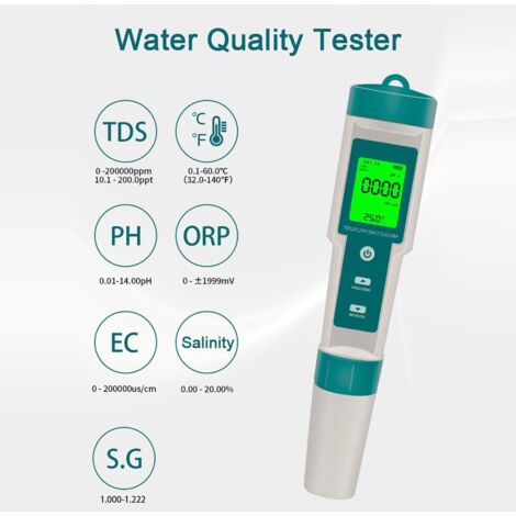 Testeur de qualité de l'eau numérique multifonctionnel 7 en 1 Stylo de ...