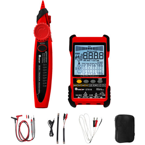 ET618 Handheld Portable Cable Tester with LCD Display Analogs Digital ...