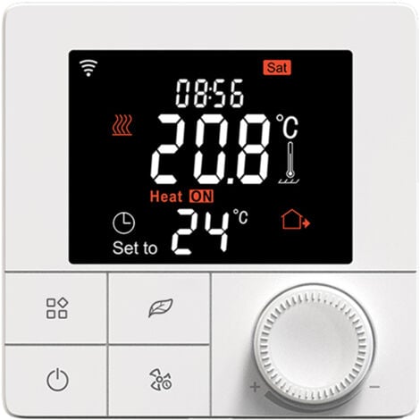 Thermostat de chauffage au sol électrique WIFI 16A avec application et commande vocale Écran LCD ...