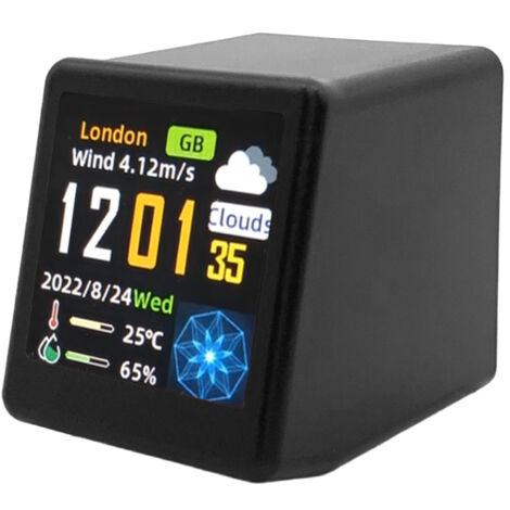 Station météo intelligente de bureau 240 240px écran IPS TFT 1,54 ...