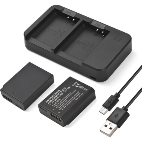 LIFCAUSAL - Kit Chargeur Double Logement + 2 Batteries LP-E10 7,4 V ...