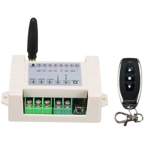 Interrupteur de commande à distance pour moteur AC85 - 250 V, 10 A, 2 canaux 433 MHz. Marche ...
