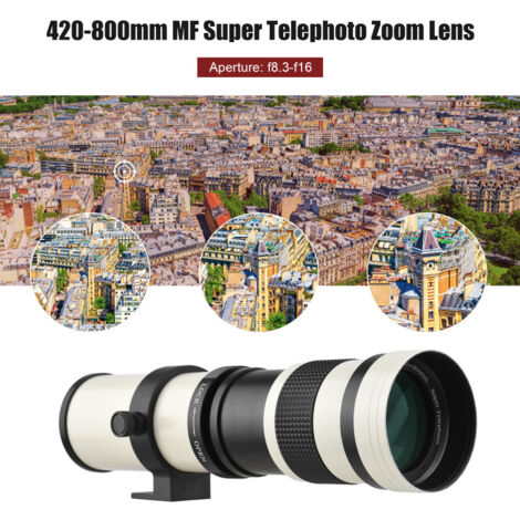 Objectif de zoom super téléphoto MF pour caméra, F/8.3 - 16, 420 ...