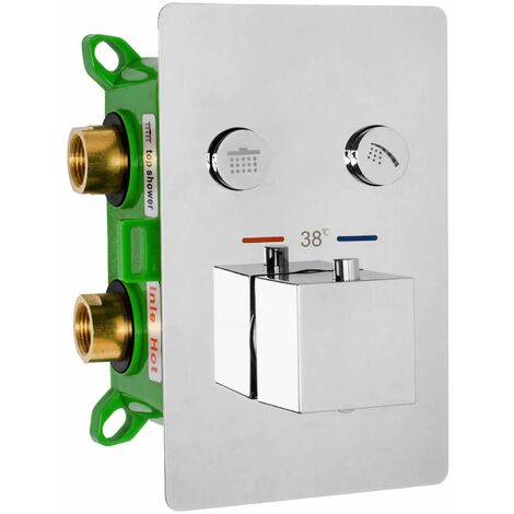 Concealed Thermostatic Shower Set REA Fenix Davis Chrome + Box