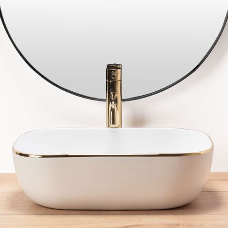 Countertop Basin REA Belinda Gold Edge