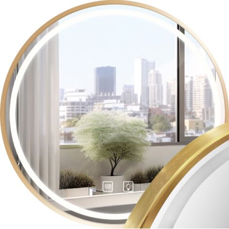 Bathroom LED Mirror REA MMJ 90cm Brushed Rose Gold