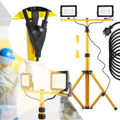 Construction LED halogen lamp on a stand RSL005-2x50N