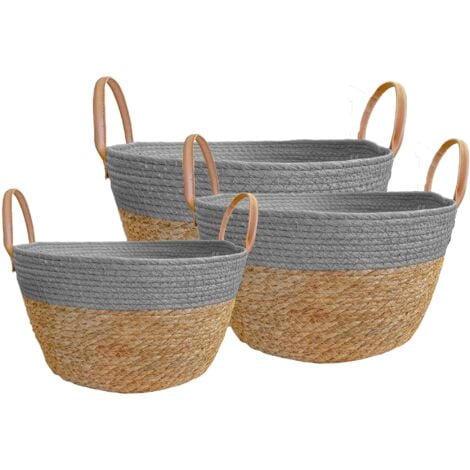 Natural boho-style basket YT21B-35